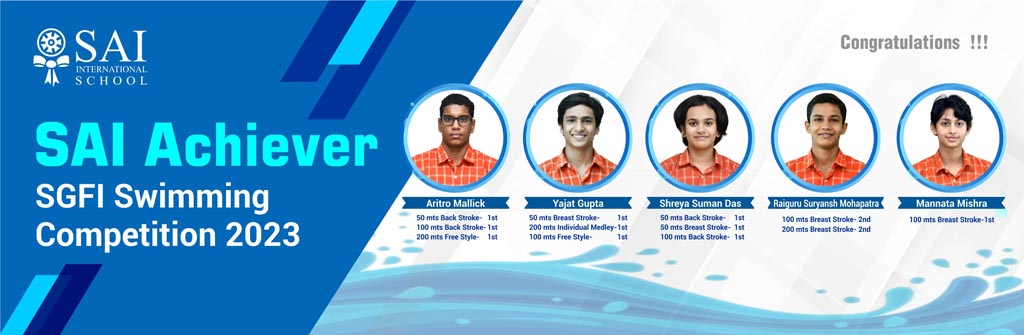 Exceptional Achievements in SGFI Swimming Competition 2023 - SAI GroupSAI Group